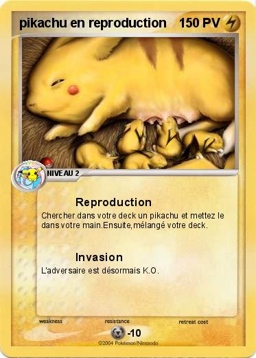 Pokémon pikachu en reproduction - Reproduction - Ma carte Pokémon