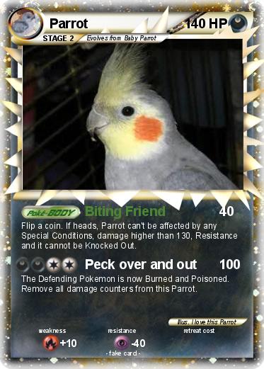 Pokémon Parrot 9 9 - Biting Friend - My Pokemon Card