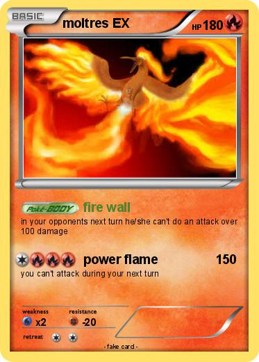 Pokémon moltres EX 40 40 - fire wall - My Pokemon Card