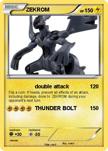Pokémon ZEKROM 8583 8583 - double attack - My Pokemon Card
