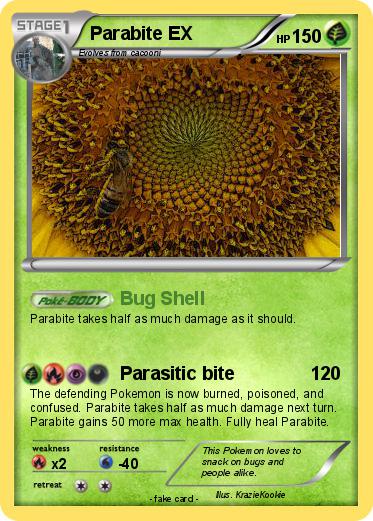 Pokémon Parabite EX - Bug Shell - My Pokemon Card