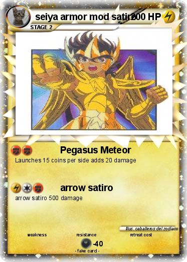 Pokémon seiya armor mod satiro - Pegasus Meteor - My Pokemon Card
