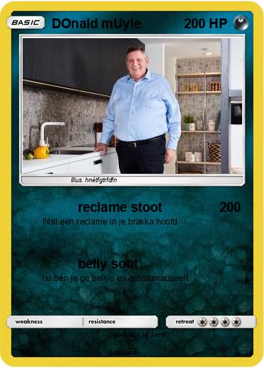 Pokémon DOnald mUyle - reclame stoot - My Pokemon Card