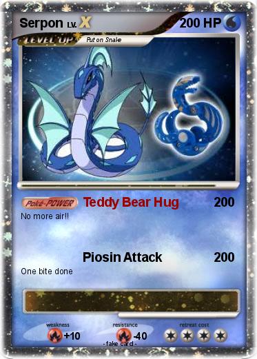 Pokémon Serpon - Teddy Bear Hug - My Pokemon Card
