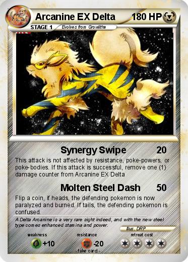 Pokémon Arcanine EX Delta - Synergy Swipe - My Pokemon Card