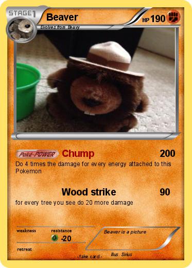Pokémon Beaver 88 88 - Chump - My Pokemon Card