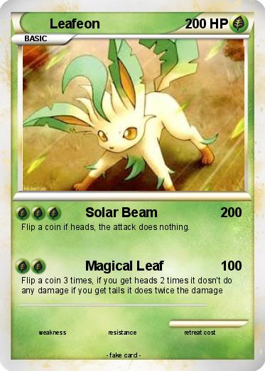 Pokémon Leafeon 231 231 - Solar Beam - My Pokemon Card
