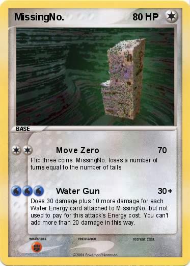 Pokémon MissingNo 19 19 - Move Zero - My Pokemon Card