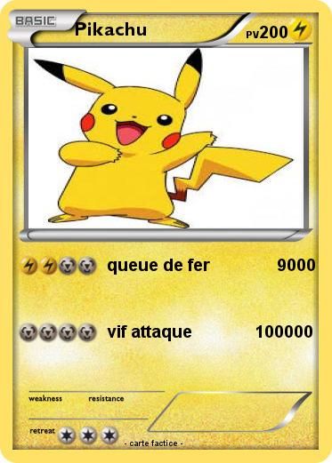 Pokémon Pikachu 19671 19671 - queue de fer 9000 d - Ma carte Pokémon