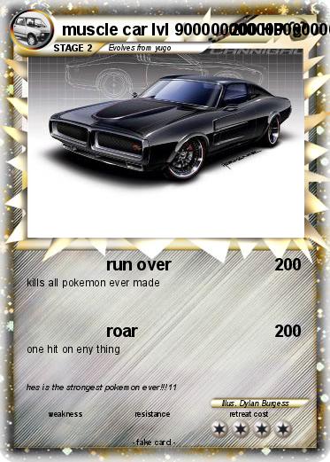 Pokémon muscle car lvl - run over - My Pokemon Card