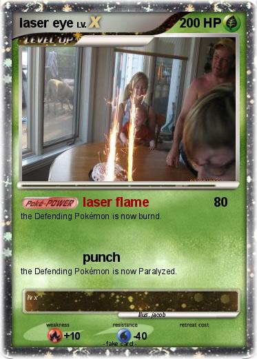 Pokémon laser eye 3 3 - laser flame - My Pokemon Card