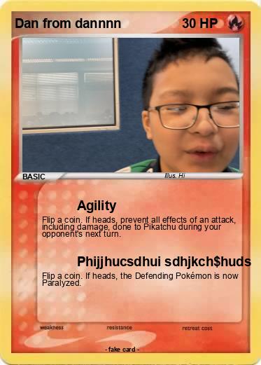 Pokémon Dan from dannnn - Agility - My Pokemon Card