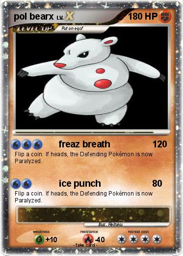 Pokémon pol bearx - freaz breath - My Pokemon Card