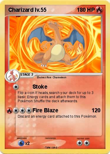 Pokémon Charizard lv 55 1 1 - Stoke - My Pokemon Card