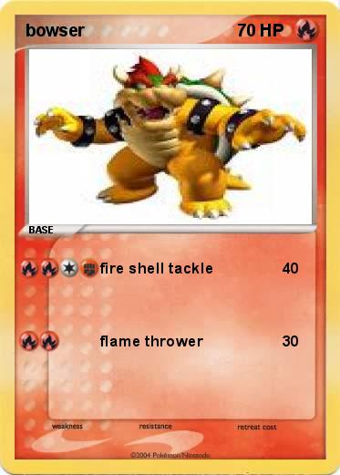 Pokémon bowser 15 15 - fire shell tackle - My Pokemon Card