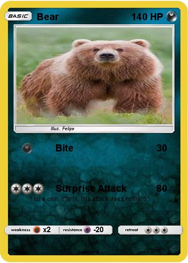 Pokémon Bear 537 537 - Bite - My Pokemon Card