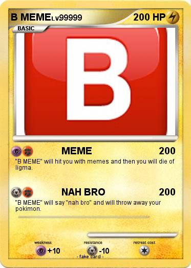 Pokémon B MEME - MEME - My Pokemon Card