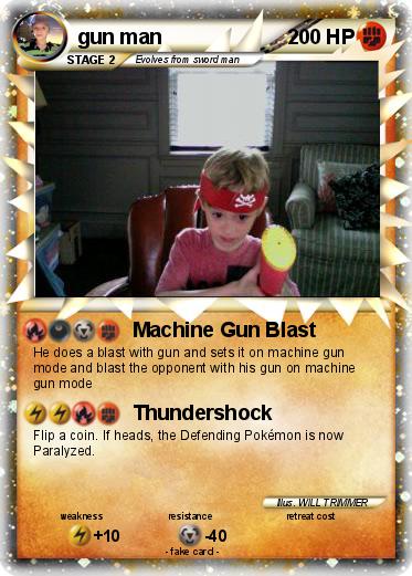 Pokémon gun man 21 21 - Machine Gun Blast - My Pokemon Card