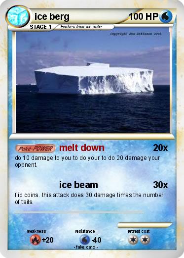 Pokémon ice berg 1 1 - melt down - My Pokemon Card