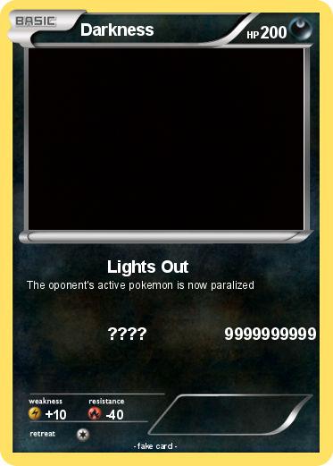 Pokémon Darkness 938 938 - Lights Out - My Pokemon Card