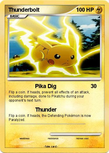 Pokémon Thunderbolt 54 54 - Pika Dig - My Pokemon Card