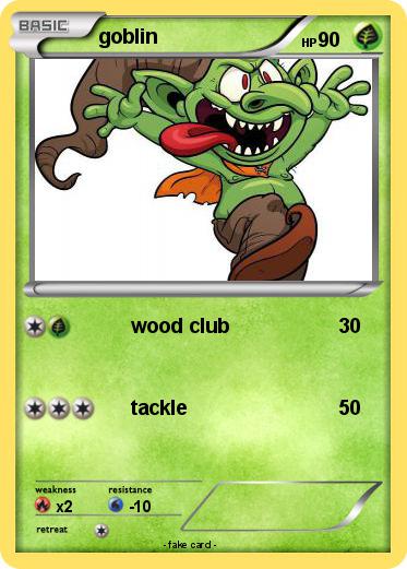 Pokémon goblin 160 160 - wood club - My Pokemon Card