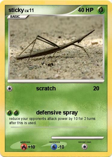 Pokémon sticky 7 7 - scratch - My Pokemon Card