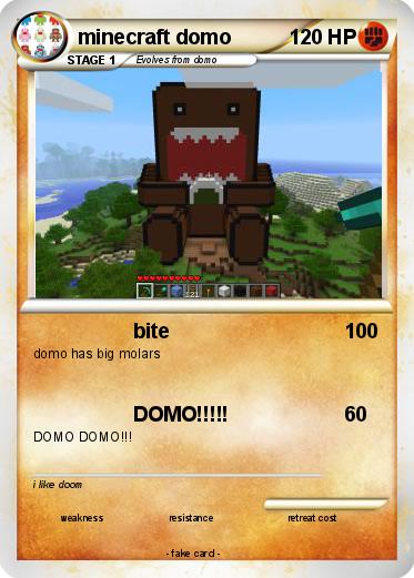 Pokémon minecraft domo - bite - My Pokemon Card