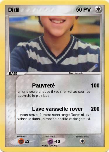Pokémon Didil 3 3 - Pauvreté - Ma carte Pokémon