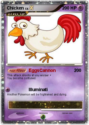 Pokémon Chicken 639 639 - EggsCannon - My Pokemon Card