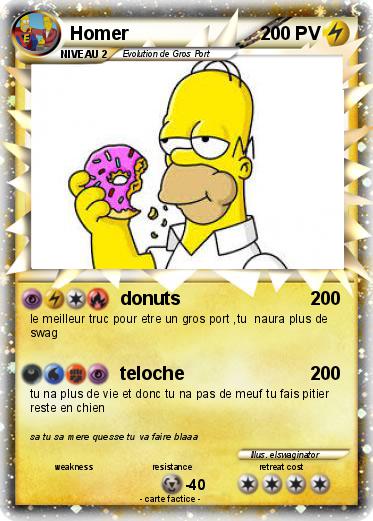 Pokémon Homer 4866 4866 - donuts - Ma carte Pokémon