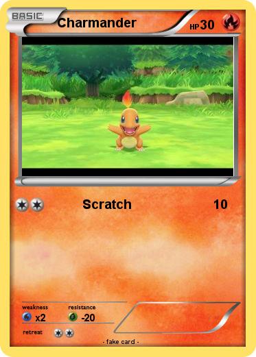 Pokémon Charmander 2292 2292 - Scratch - My Pokemon Card