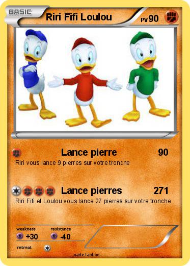 Pokémon Riri Fifi Loulou 13 13 - Lance pierre - Ma carte Pokémon