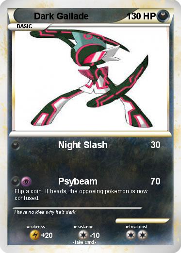 Pokémon Dark Gallade 6 6 - Night Slash - My Pokemon Card