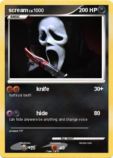 Pokémon scream 72 72 - knife - My Pokemon Card