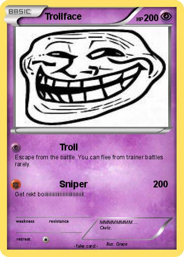 Pokémon Trollface 754 754 - Troll - My Pokemon Card