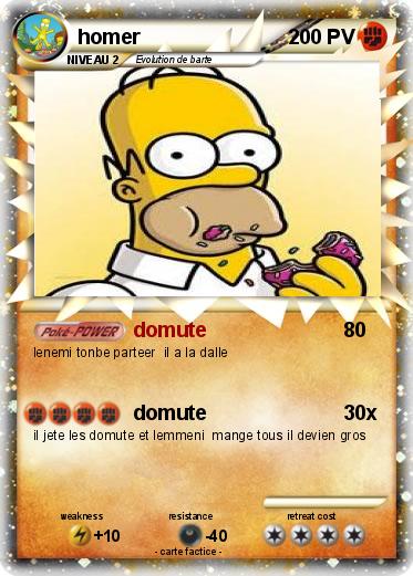 Pokémon homer 2564 2564 - domute - Ma carte Pokémon