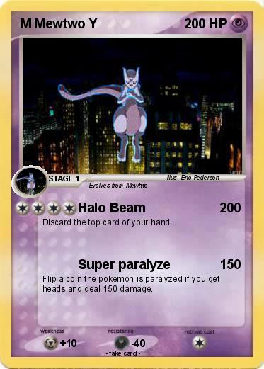 Pokémon M Mewtwo Y 42 42 - Halo Beam - My Pokemon Card