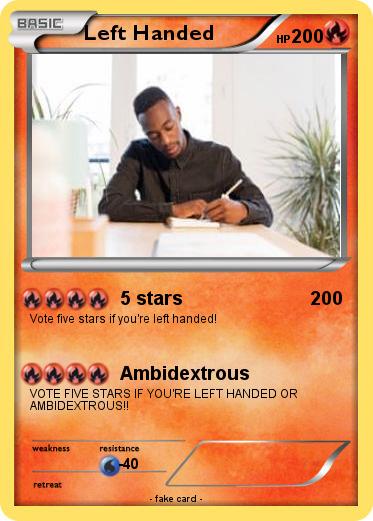 Pokémon Left Handed - 5 stars - My Pokemon Card