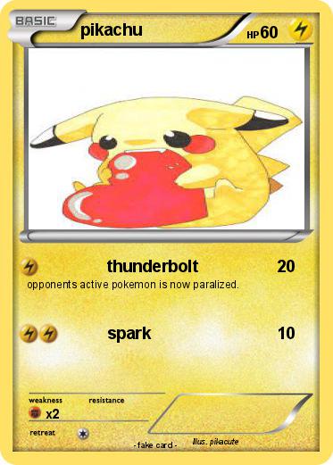 Pokémon pikachu 13663 13663 - thunderbolt - My Pokemon Card