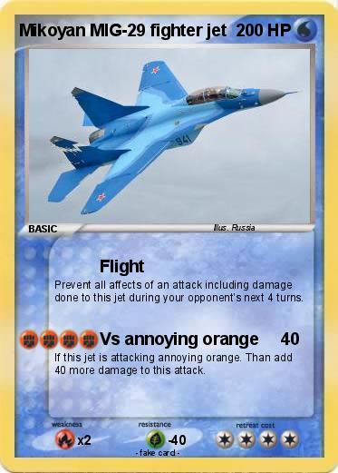Pokémon Mikoyan MIG 29 fighter jet - Flight - My Pokemon Card