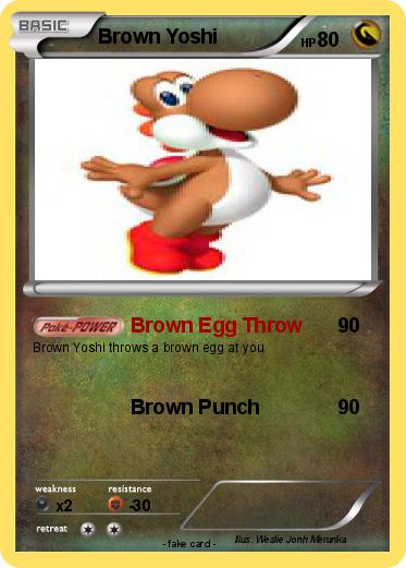 Pokémon Brown Yoshi 3 3 - Brown Egg Throw - My Pokemon Card