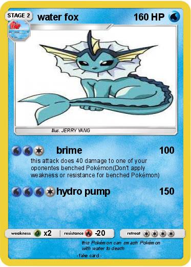 Pokémon water fox 6 6 - brime - My Pokemon Card