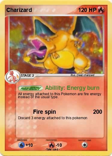 Pokémon Charizard 11383 11383 - Abillity: Energy burn - My Pokemon Card