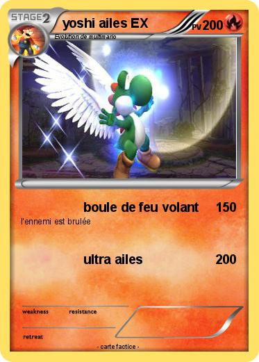 Pokémon yoshi ailes EX - boule de feu volant - Ma carte Pokémon