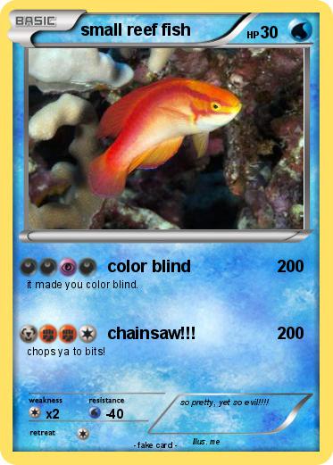 Pokémon small reef fish - color blind - My Pokemon Card