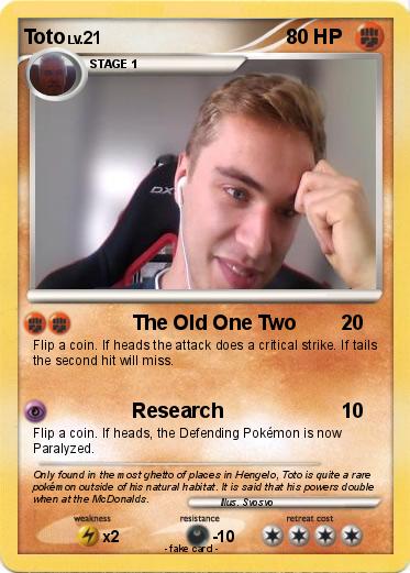 Pokémon Toto 284 284 - The Old One Two - My Pokemon Card
