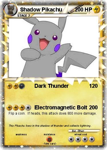 Pokémon Shadow Pikachu 610 610 - Dark Thunder - My Pokemon Card