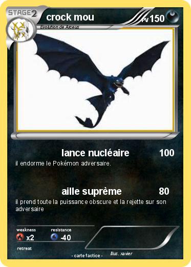 Pokémon crock mou - lance nucléaire - Ma carte Pokémon