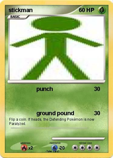 Pokémon stickman 150 150 - punch - My Pokemon Card